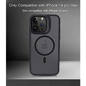 chitri Camera Kickstand Magnetic Case,Compatible with iPhone 14 Pro Max Case with Ring Stand,[Compatible with MagSafe] [Military Grade Drop Tested] Translucent Matte Case