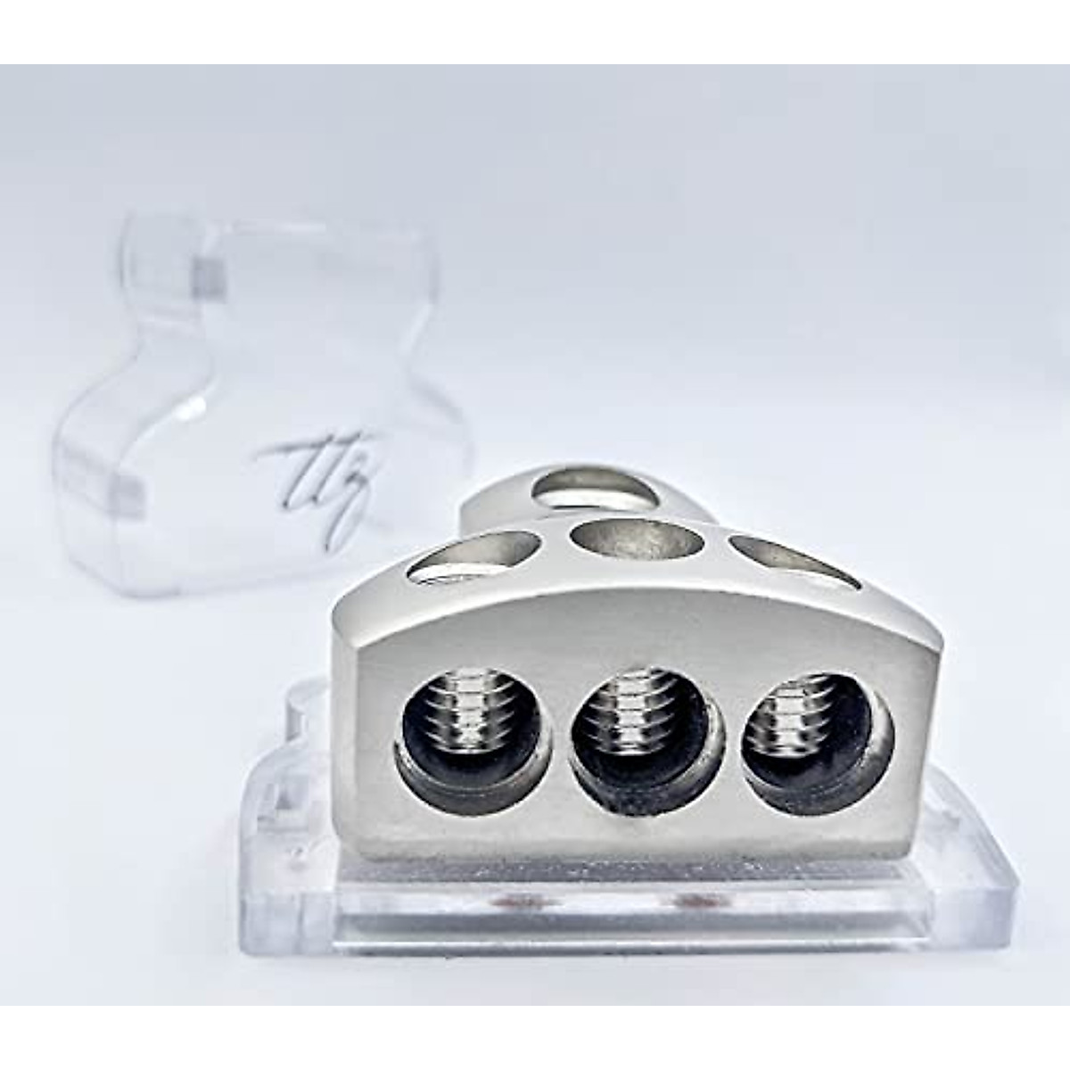 TTZ Audio 3 Way Power Distribution Block 1 x 0GA in to 3 x 4GA Out Splitter for Multiple Car Audio Amplifier Connection, 0 Gauge - 3 x 4 Gauge (3-Way)