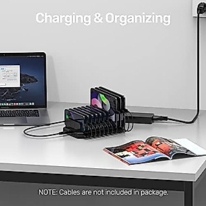 Unitek Fast Charging Station with Quick Charge 3.0, Multi USB Charger Station for Multiple Devices, iPhone, iPad, Tablet, Kindle-Black(UL Certified)