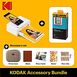 KODAK Dock Plus 4Pass Instant Photo Printer (4x6 inches) + 90 Sheets Gift Bundle
