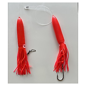 Reel Draggin' Tackle Blue Water Large Squid Daisy Chain (13 Inch Pink Squid)