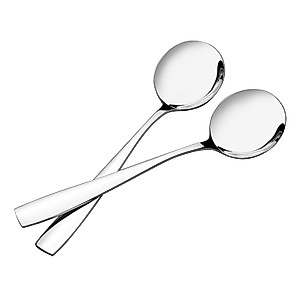 Kekow Soup Spoons, 12-Piece Stainless Steel Round Bouillon Spoon
