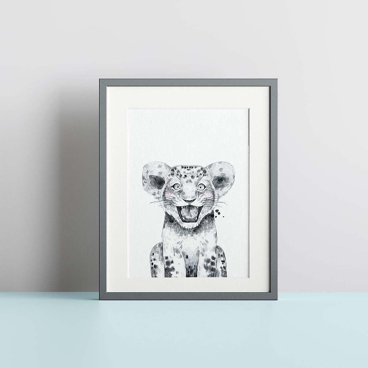 Generic Cotton Paperie Black and White Safari Nursery Decor Animals Prints Set of 6 (Unframed) Nursery Wall Decor Art (8x10),safari-babies-5-4/0