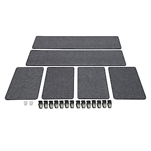 BANLICALI Desk Divider, Modern Stand Up Desk Divider Privacy Panel, Desktop Clamp-On Privacy Board for Classrooms, Libraries, Business Anthracite Gray (59" x 16"+23.6" x 16")