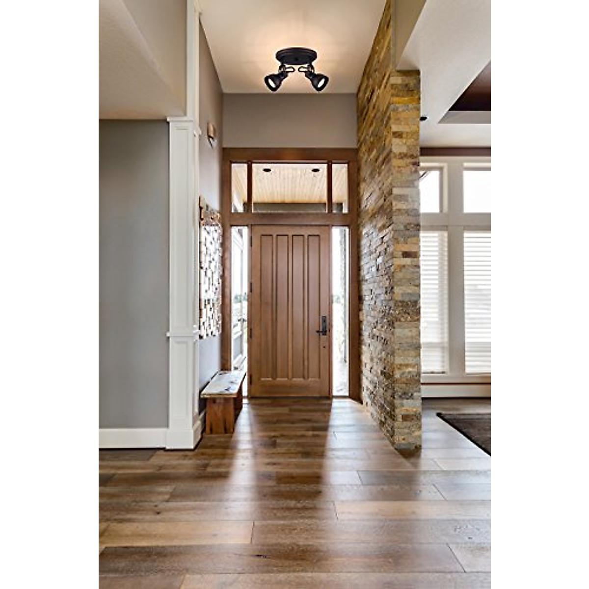 CANARM ICW622A02ORB10 LTD Polo 2 Light Ceiling/Wall, Oil Rubbed Bronze with Adjustable Heads
