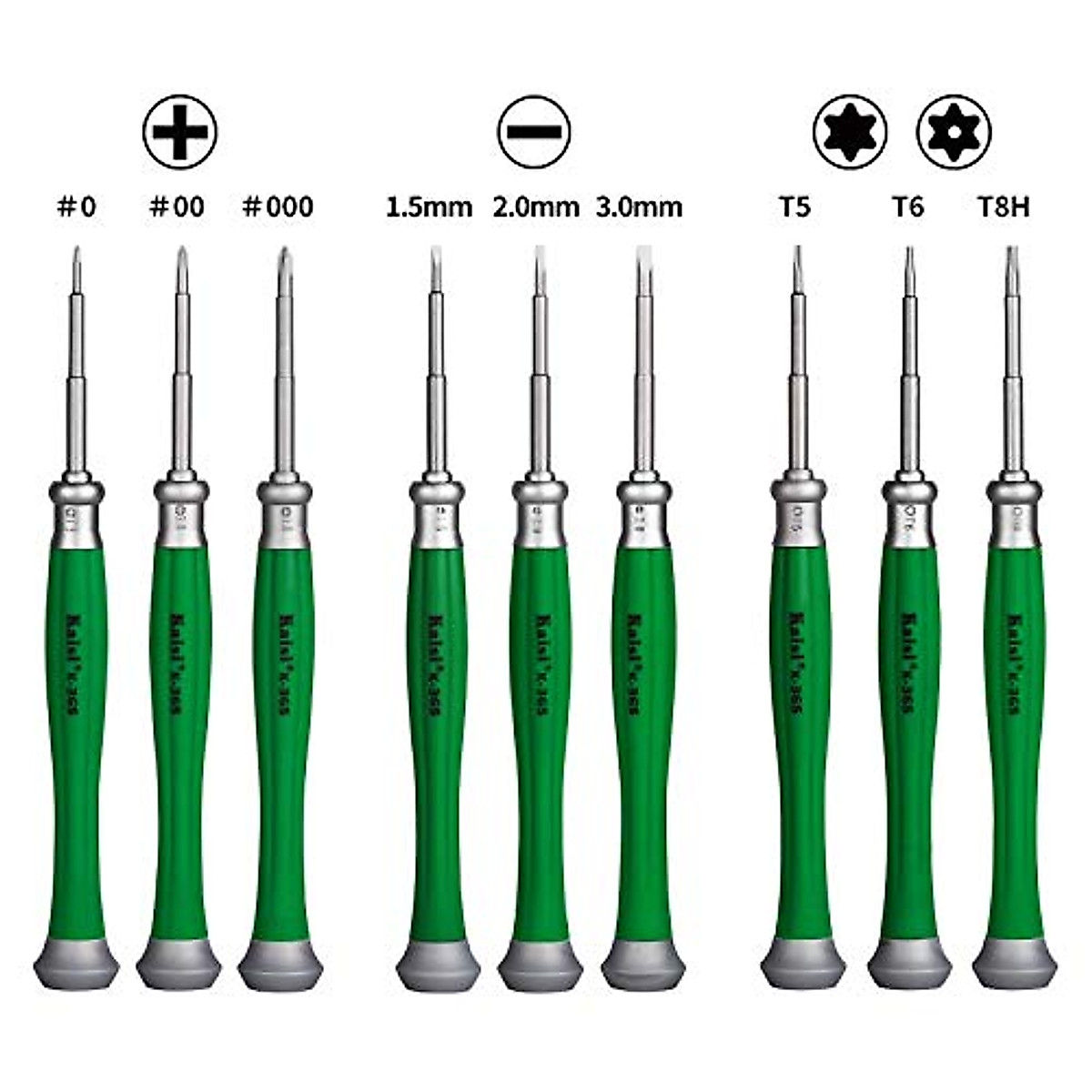 Kaisi Precision Screwdriver Set Magnetic Phillips, Flat and Torx, 10-Piece Professional Repair Kit with Leather Bag for Electronics, Computer, Laptop, Phone, Watch, Jewelry, Eyeglasses, Gamepad, Toys