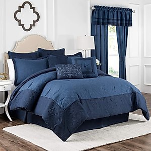 Vue Bensonhurst Modern Farmhouse Medallion Quilt Bedding Bedspread, Full, Ivory