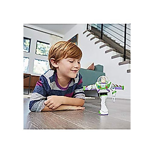 Toy Story Ultimate Walking Buzz Lightyear, 7 in Tall Figure with 20+ Sounds and Phrases, Walking Motion and Expandable Wings, Gift for Kids 3 Years and Older with Expandable Wings