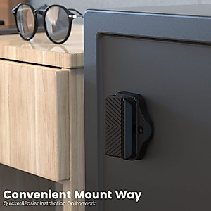 DINGDOON Double-Sided Gun Magnet Mount, Nondestructive Installation Magnetic Handgun Holster in Vehicle, Car, Cashier, Safe, Tactical Pistol Holder for Concealment Compatible with Revolver