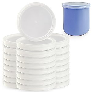 Yogurt Jar Lids for La Fermiere (24pcs) - Plastics Jar Lids for La Fermière Yogurt Jars, 4.9oz La Fermière Lids with Sealing plastic lids