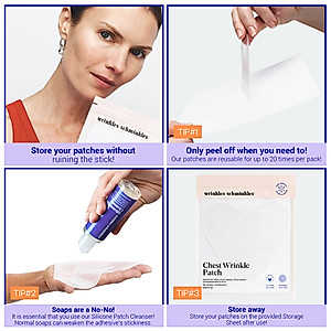 Wrinkles Schminkles Chest Wrinkle Patch - Reusable Silicone Smoothing Pads for Cleavage & Body, Reduce Wrinkles & Stretch Marks, Sensitive Formulated, Secret to Radiant Skin (1 Pack)