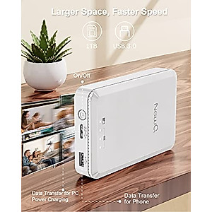 NEWQ Hard Drive for Phone Computer: 2 TB Photo Stick Portable Storage Device External HDD USB Flash for iPhone & iPad & Android Cellphone Backup Picture | Photo | Video | Data (2TB)