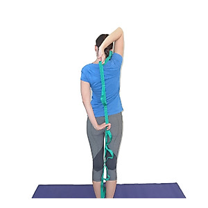 Physical Therapy Stretch Strap by Morning Sky - 10-Loop 73-inch Rehab Strap with Instructional Guide for Rehab, Stretching, Yoga.