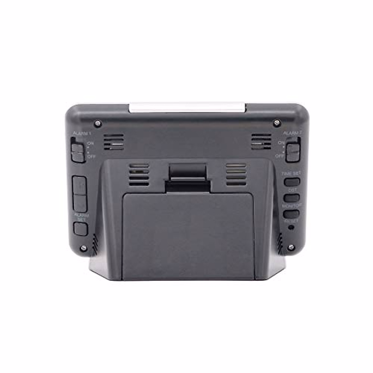 SEIKO Hudson Everything Bedroom Digital Alarm Clock, Black