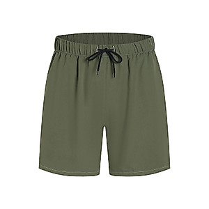 Guliorts Men's Dissolving Swim Trunks Birthday Prank Shorts Funny Gift for Brother Boyfriend Bachelor Beach Party in The Swimming Pool Army Green M