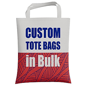 MEINAMI Custom Canvas Tote Bag Personalized Reusable Carryall Promotional Printed Shoulder bag 10‘x12' Sample