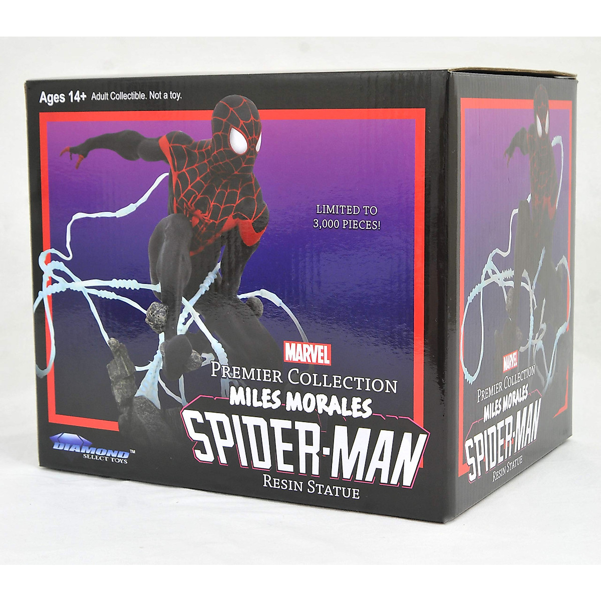 Marvel Premier Collection: Mile Morales Spider-Man Statue, Multicolor, 9 inches