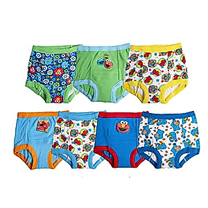 Sesame Street Unisex Baby With Elmo, Cookie Monster And Big Bird Includes Stickers Success Chart Sizes 18m, 2t, 3t, 4t Potty Training Pants Multipack, 7-pack Training Pant_a, 2T US