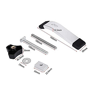 T Slot Clamp Set T Tracks Hold Down Clamps 5/16in T Bolt Hold Down Clamp Kit, T Track Clamp Hold Down Clamping Kit,Double-Cut Jig Profile Universal T-Tracks with Predrilled Mounting Holes