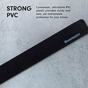 Messermeister 12” Chef’s Edge-Guard, Black - Fashionable & Functional Knife Protector for Chef’s & Wide-Blade Knives - 2 Blade Entry Notches - 12.5” x 1.9375”