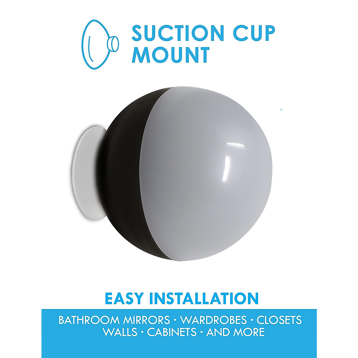 Bright Basics Ultra Bright LED Vanity Light Portable Wireless Ball Lamp Mirror Lights