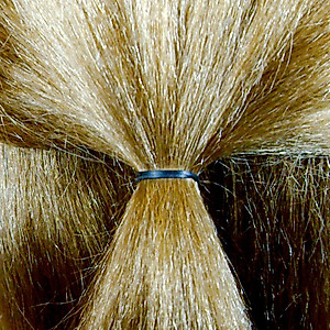 500 Count Small Black Rubber Bands in Re-closable Clamshell Container for Ponytails and Braids. 1/2in Diameter. Premium Quality, Made in USA! Extra Strong Hold for Women, Men, Boys and Girls. Ideal for Beards.