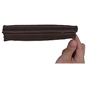 Swiss Marshall Womens Wallet Genuine Leather Double Zip Around Phone Clutch Large Travel Purse Ladies Wallet (Brown)