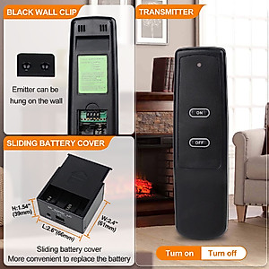 CASMER Gas Fireplace Remote Control System Kit.for Standard Millivolt Valve Appliance.Fit for skytech Ambient Majestic Napoleon ect,Thermostat Buzzer IPI Module Wall Switch,3 YR Warranty NOT Battery