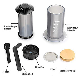 RECAFIMIL Coffee Press Maker -New Desgin Quickly Makes Delicious Coffee Without Bitterness - 1 to 3 Cups Per Pressing