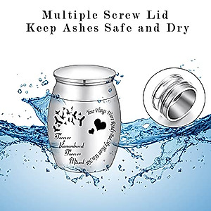 1.57 Inches Small Keepsake Urn for Human Ashes Stainless Steel Mini Urn Heart Small Ash Urn Tiny Ashes Holder Decorative Funeral Urn