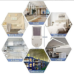 Qremove Flying Insect Trap Plug-in Fly Trap Indoor Gnat Moth Catcher Fly Tapper with Night Light Sticky Trap Boards UV Attractant Catcher for Home Office(3Packs)