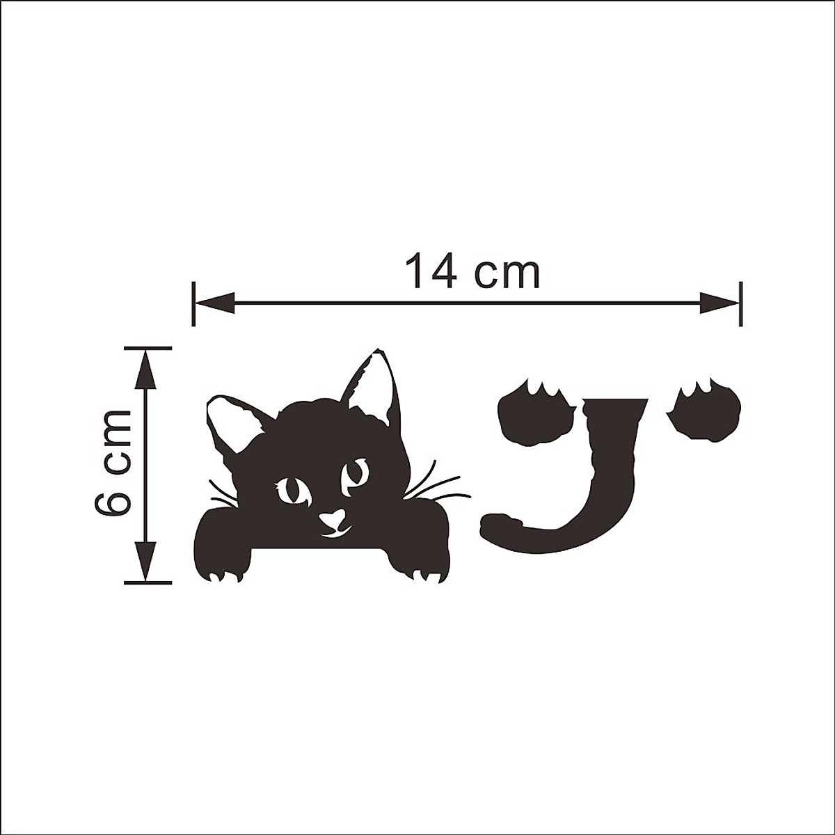 Harlorki Little Black Cat Wall Stickers Light Switch Decor Decals Art Mural Baby Nursery Room Decorations