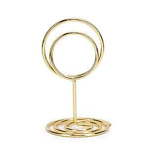 30 Pcs Mini Place Card Holders,Place Card Holders, Wire Picture Holders, Small Table Card Holders, Photo Holders for Centerpieces, Wedding Reception, Party, Birthday (Gold)