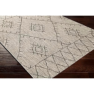 Mark&Day Outdoor Rugs, 3x12 Wijgeest Global Indoor/Outdoor Black Runner Area Rug, Non Shedding Black Beige Carpet for Patio, Porch, Deck, Bedroom, Living Room or Kitchen (2'7" x 12' Runner)