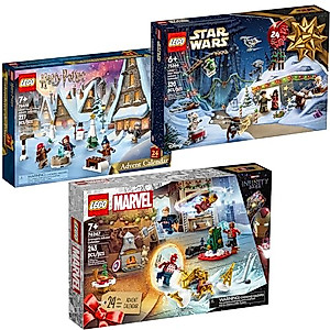 LEGO 2023 Advent Calendar 3 Box Bundle Set Includes: LEGO Marvel Avengers Advent Calendar 76267, LEGO Star Wars Advent Calendar 75366, LEGO Harry Potter Advent Calendar 76418, Holiday 2023 Kit