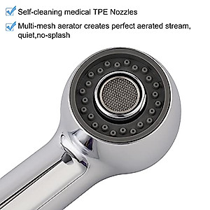Pull Out Sink Sprayer Head Replacement, 2 Function Kitchen Sink Faucet Sprayer Head, Bathroom Faucet Head Replacement Part Pull-down Spray Head Faucet Head Kitchen Tap Sprayer Spout, Chrome