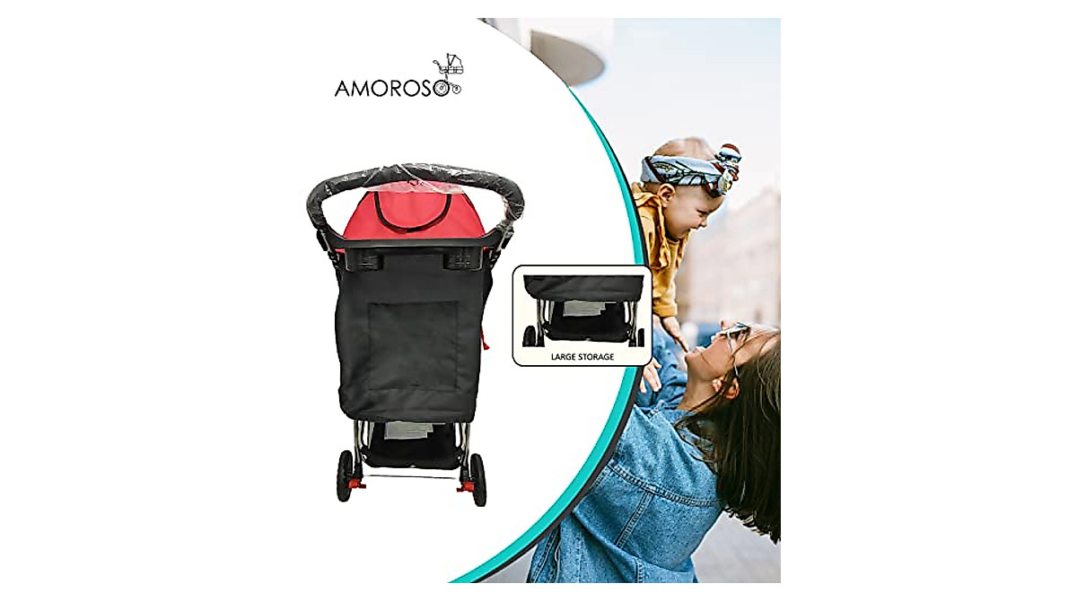 AmorosO Single Stroller - Lightweight & Convertible Baby Stroller