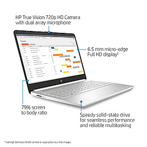 HP 2021 Premium 14.0" FHD(1980x1080) Laptop Computer, Inter Core i3-1115G4 up to 4.1GHz, 4GB DDR, 256GB SSD, Wi-Fi and Bluetooth, Windows 10 Home S with Writing pad and Stylus