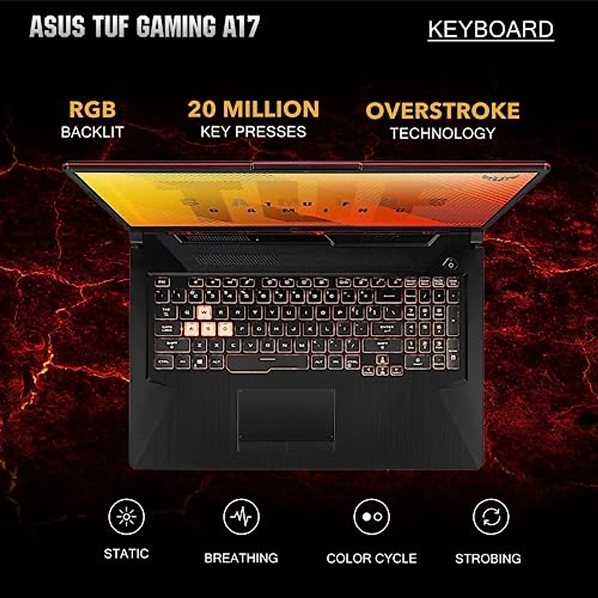 ASUS 2023 TUF A17 17.3" 144Hz FHD Gaming Laptop, AMD Ryzen 5 4600H, NVIDIA GeForce GTX 1650, 32GB RAM, 1TB PCIe SSD, RGB Backlit Keyboard, Win 11, Black, 32GB Snowbell USB Card