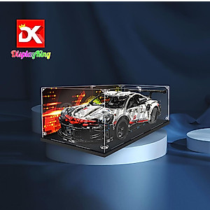 Acrylic Display case with Screw for Lego Porsche 911 RSR 42096 (Lego Set is not Included) (with Theme Background) US Stock