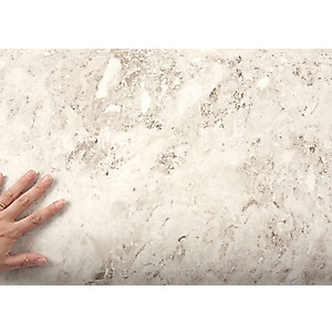 ROSEROSA Peel and Stick PVC Marble Self-Adhesive Wallpaper Covering Counter Top Shelf Liner Matte Oman (PMS4138 : 2.00 Feet X 6.56 Feet)