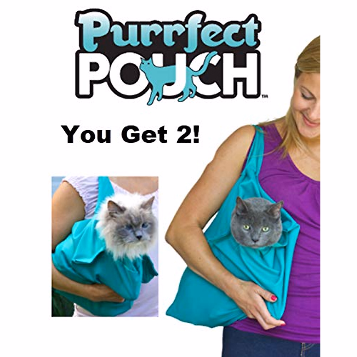 PURRFECT POUCH The Original AS SEEN ON TV. Comfy Soothing Cat Carrier