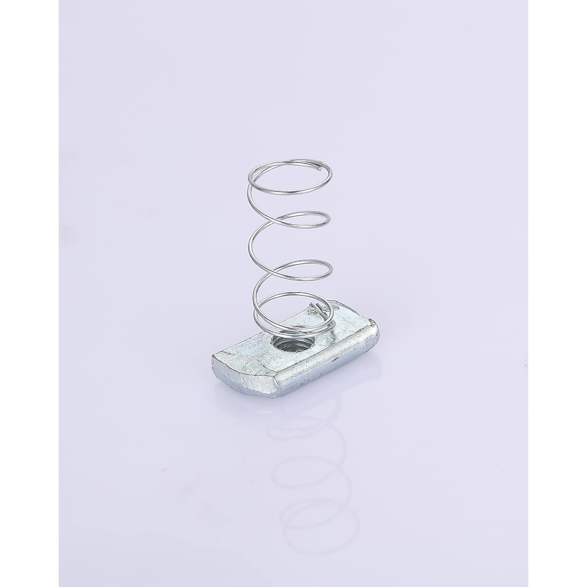 Strut Channel Nut and Eye Bolt Set - Heavy Duty Stainless Steel Eye Bolts M8, M10 | Zinc Plated Spring Nuts, Long Spring for Unistrut, M10, Pack of 4