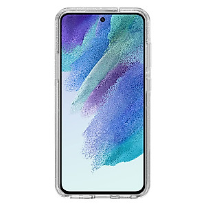 OtterBox Galaxy S21 FE 5G (Only) Symmetry Series Case - STARDUST (SILVER FLAKE), ultra-sleek, wireless charging compatible, raised edges protect camera & screen