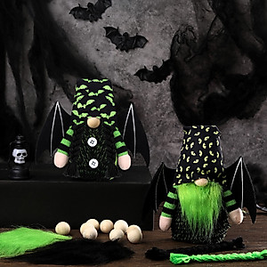 29 Pcs Halloween Gnome Accessories Set Gnome Beards Wooden Gnome Nose and Braids Craft DIY Gnomes for Halloween Christmas Party Supplies(Multi Colors)