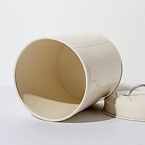 ＫＬＫＣＭＳ Rustic Metal Storage Tin Jar 3L Container, Sealed Lid, FLOUR