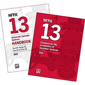 NFPA 13, Installation of Sprinkler Systems and Handbook Set, 2019 Edition