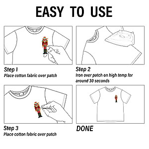 Kirako 9 Pcs Christmas Nutcracker Iron on Patches Colorful Soldier Figures Sew on Embroidered Applique Repair Patch DIY Crafts Gifts for Xmas Winter Holiday Birthday New Year Eve Clothing Backpack Hat