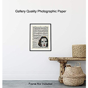 Judy Garland Inspirational Quote Upcycled Dictionary Wall Art Poster Print - Great Motivational Gift for Women, Wizard of Oz Fans - Contemporary Modern Pop Art Home and Office Decor, 8x10 Photo