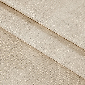 Newbridge Taupe Moire Wavy Solid Color Print Heavy Weight Vinyl Flannel Backed Tablecloth, Indoor/Outdoor Vinyl Tablecloth with Flannel Backing, 60” x 84” Oval